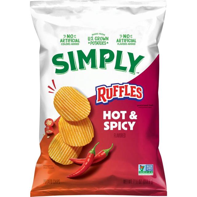 Simply® Ruffles® Hot & Spicy Potato Chips - Shop Now at Snacks.com