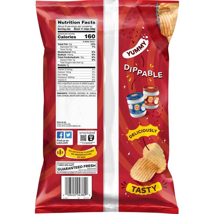 Lay's® Wavy Original Potato Chips - Shop Now at Snacks.com