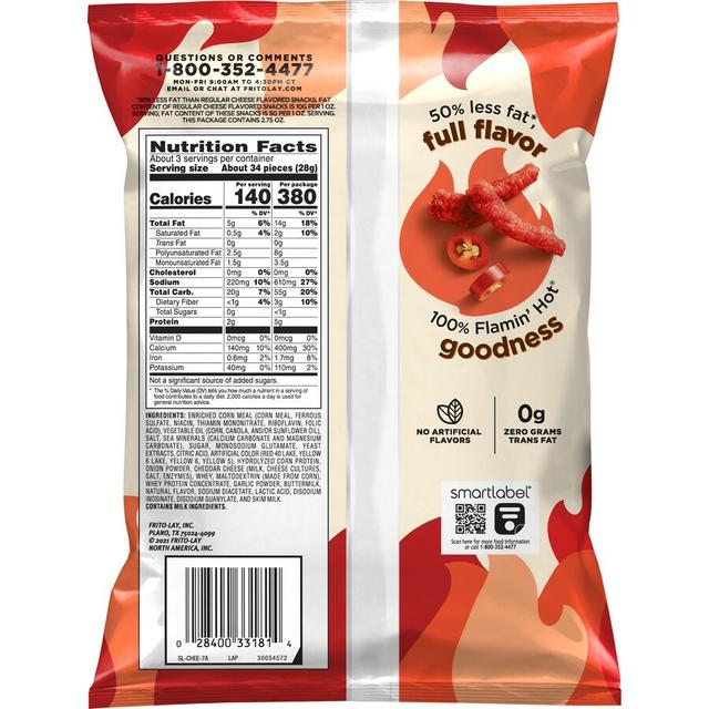 BAKED Cheetos® Flamin' Hot® Cheese Flavored Snacks - Shop Now at Snacks.com