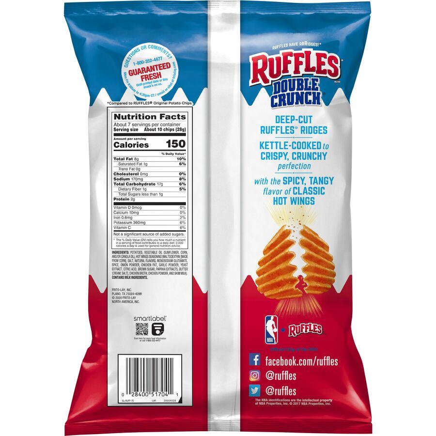 Ruffles® Double Crunch Hot Wings Potato Chips - Shop Now at Snacks.com