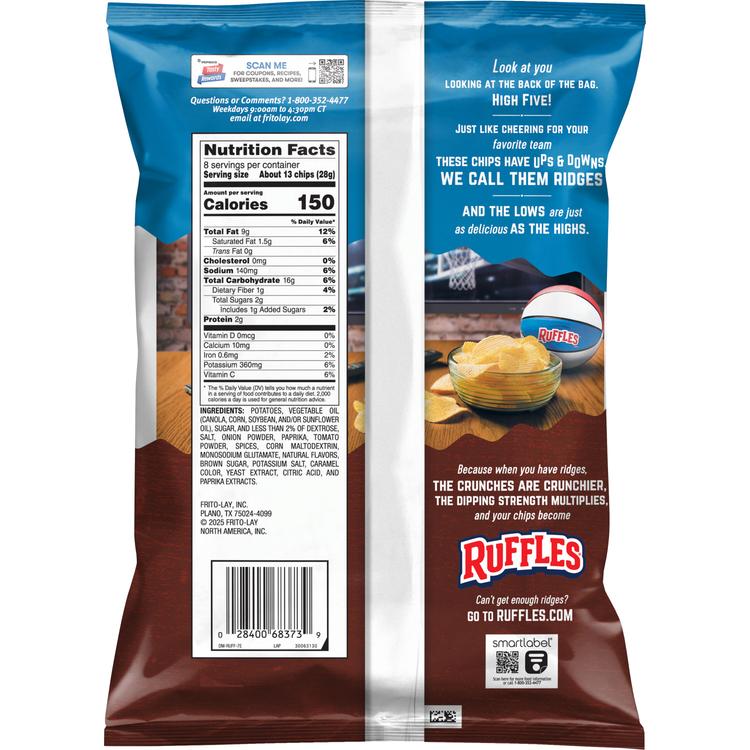 Ruffles® Smokehouse BBQ Potato Chips - Shop Now at Snacks.com