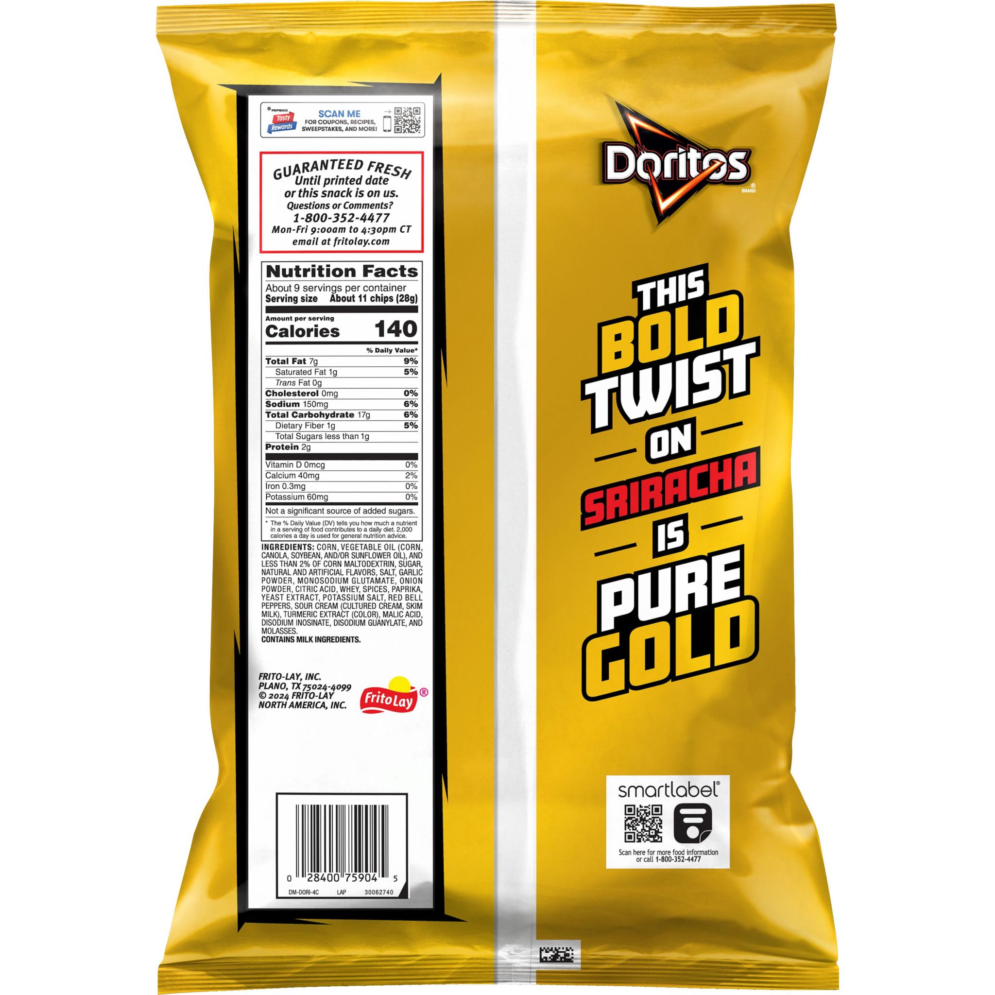 Doritos® Golden Sriracha Tortilla Chips - Shop Now at Snacks.com