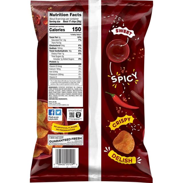 Lay's® Sweet Southern Heat Barbecue Flavored Potato Chips - Shop Now at ...
