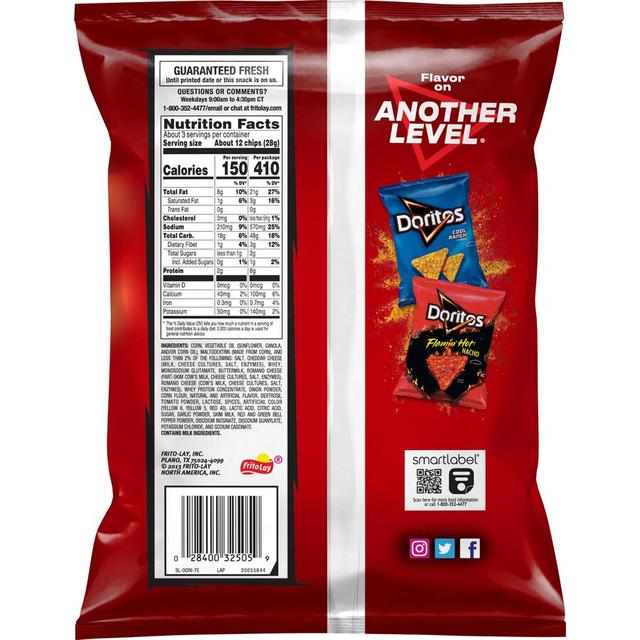 Doritos® Nacho Cheese Flavored Tortilla Chips - Shop Now at Snacks.com