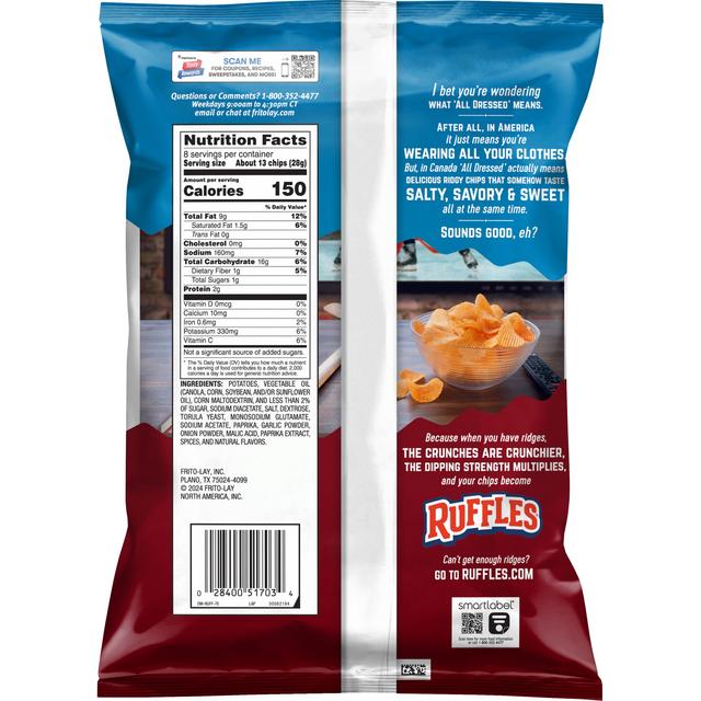 Ruffles® All Dressed Potato Chips - Shop Now at Snacks.com