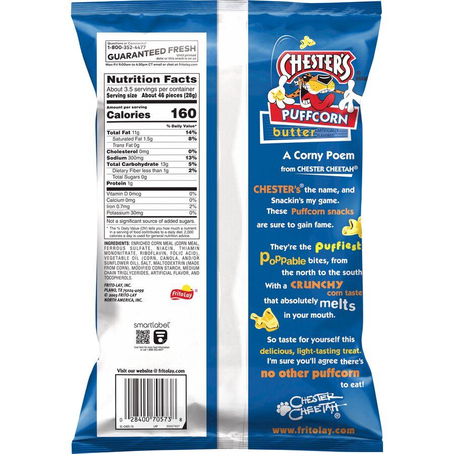 Chester's® Puffcorn Butter Flavored Corn Snacks - Shop Now at Snacks.com